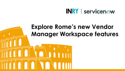 Vendor Manager Workspace - ServiceNow ITSM in Rome