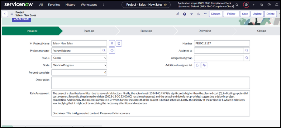 Introducing PMO Compliance Check on ServiceNow: Proactive Compliance ...