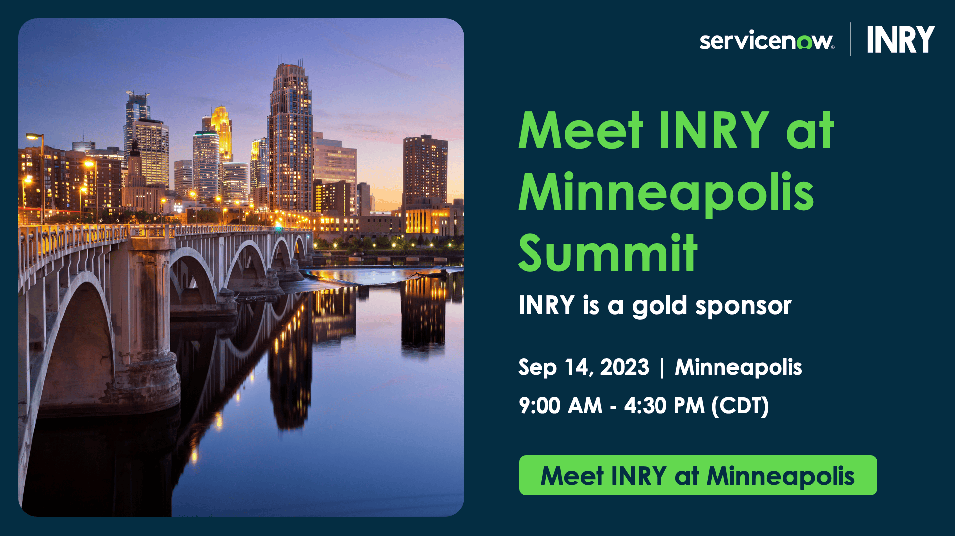 Meet INRY at ServiceNow Minneapolis Summit