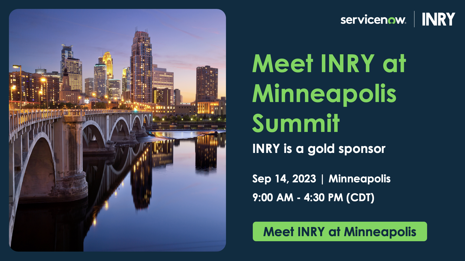 Meet INRY at ServiceNow Minneapolis Summit