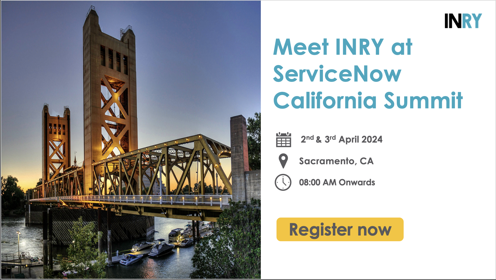 Meet INRY at ServiceNow CA State Summit