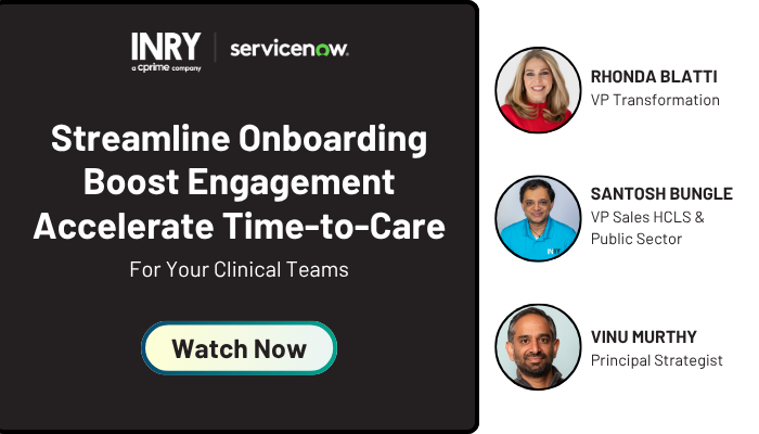 INRY Webinar: Transforming Physician Onboarding with ServiceNow